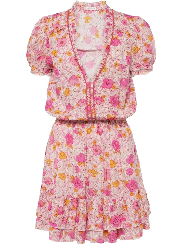 Poupette St Barth Floral Minidress - Pink