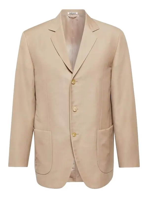 Auralee Wool And Mohair Blazer - Beige