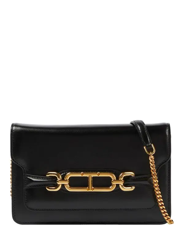 TOM FORD Small Leather Shoulder Bag - Black