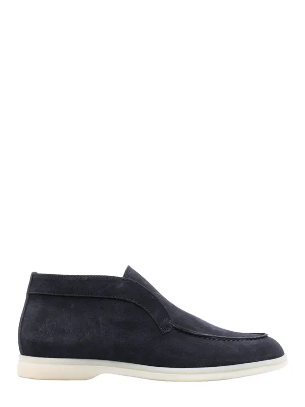 SCAROSSO Leonarda Suede Ankle Boots - Blue