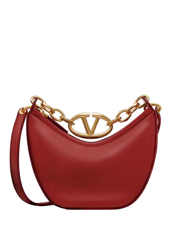 Valentino Garavani Mini Vlogo Moon Hobo Bag - Red