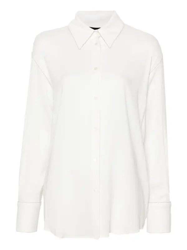 Fabiana Filippi Button-up Georgette Shirt - White