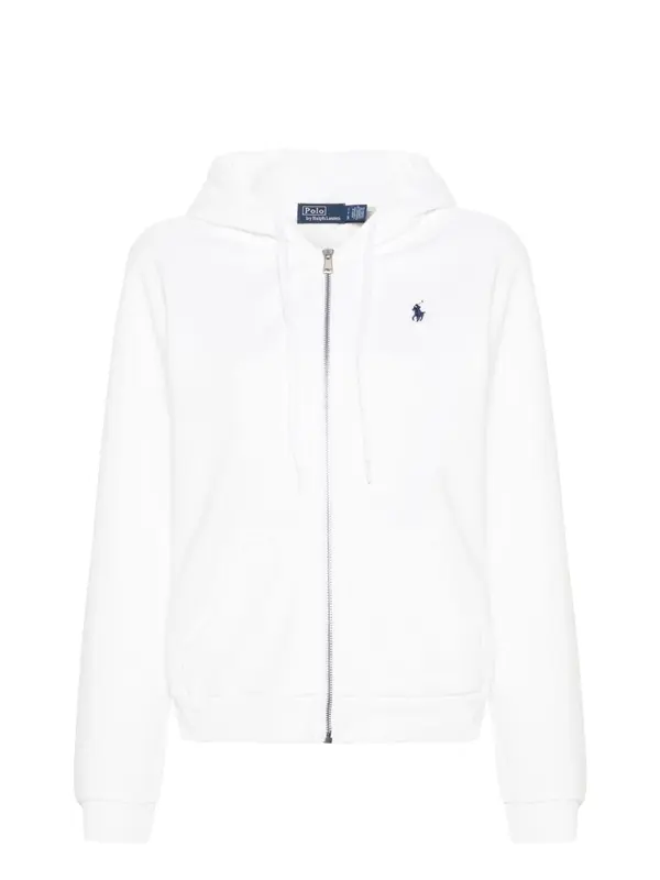 Polo Ralph Lauren Pony Zip-up Hoodie - White