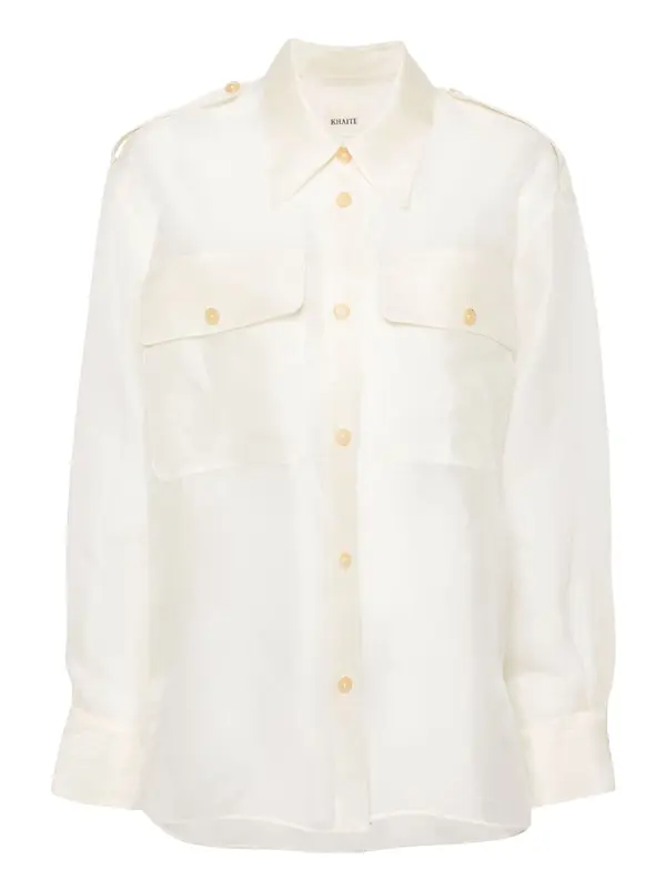 Khaite Missa Silk Shirt - Neutrals