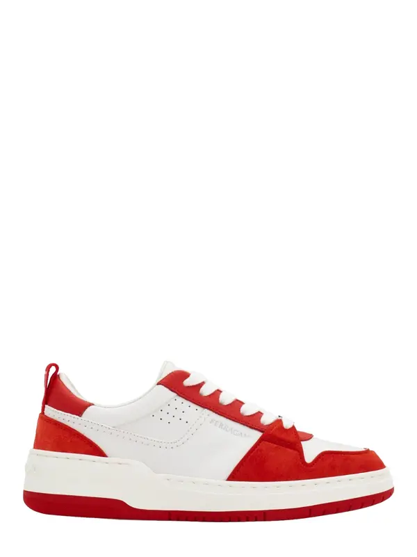 FERRAGAMO Panelled Leather Sneakers - Multicolour