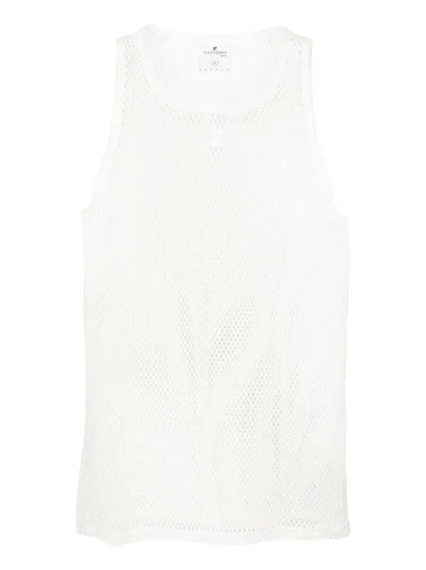 COURREGES Ac Mesh Tank Top - White
