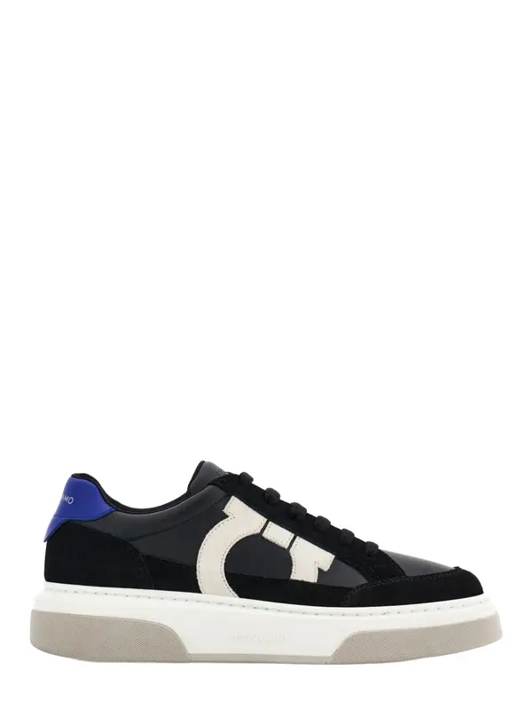 FERRAGAMO Gancini Panelled Sneakers - Multicolour