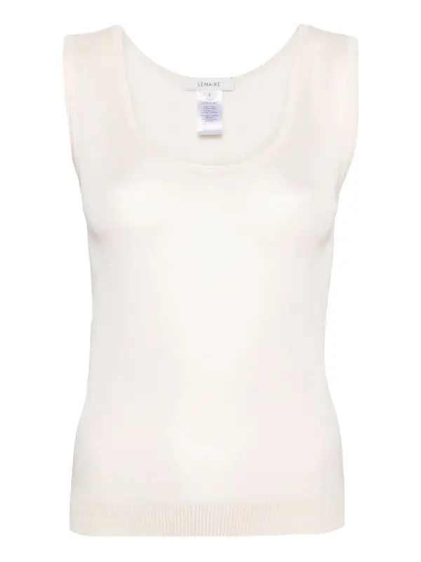 LEMAIRE Seamless Semi-sheer Tank Top - Neutrals