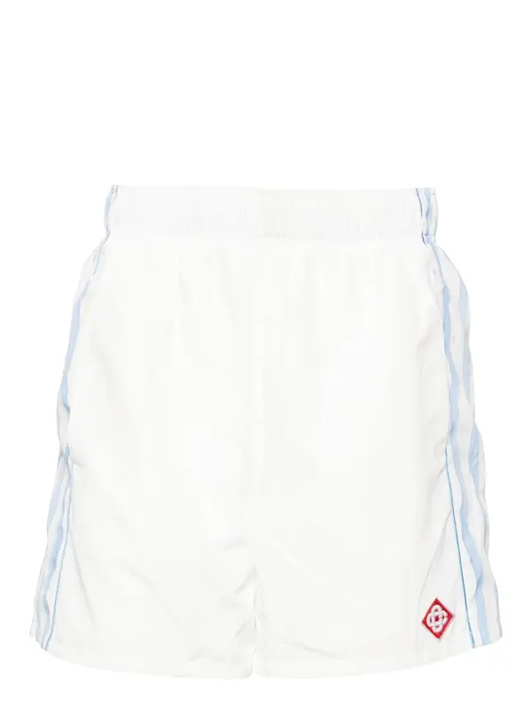 Casablanca Striped Track Shorts - White