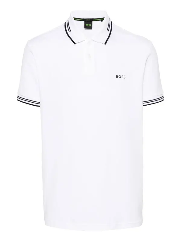 BOSS Logo-print Polo Shirt - White