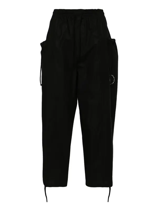 CRAIG GREEN Drawstring-waist Wide-leg Trousers - Black