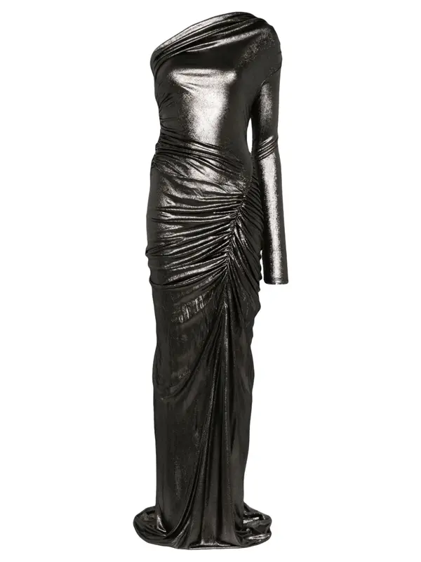 Atlein Draped Gown - Metallic