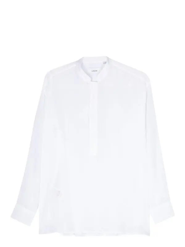 LARDINI Semi-sheer Cotton Shirt - White