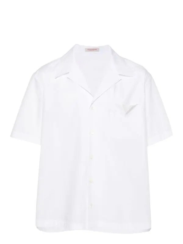 Valentino Garavani V-logo Cotton Shirt - White