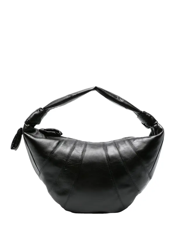 LEMAIRE Large Fortune Croissant Leather Shoulder Bag - Black