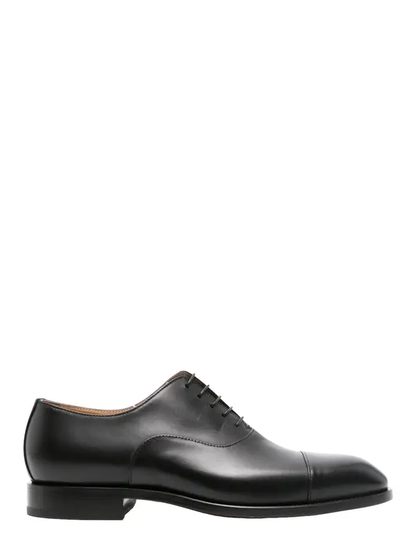 SCAROSSO Salvatore Leather Oxford Shoes - Black