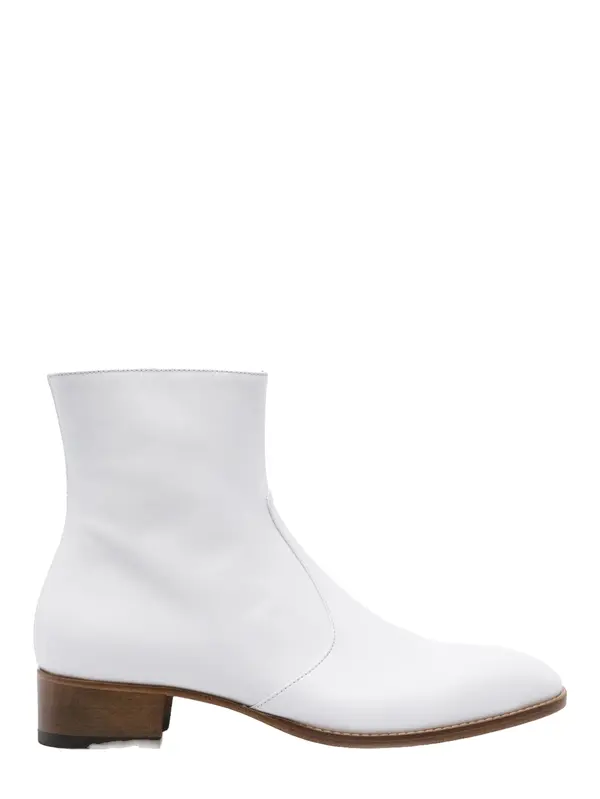 SCAROSSO X Warren Alfie Baker Leather Boots - White