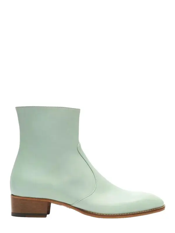 SCAROSSO Warren Leather Chelsea Boots - Green