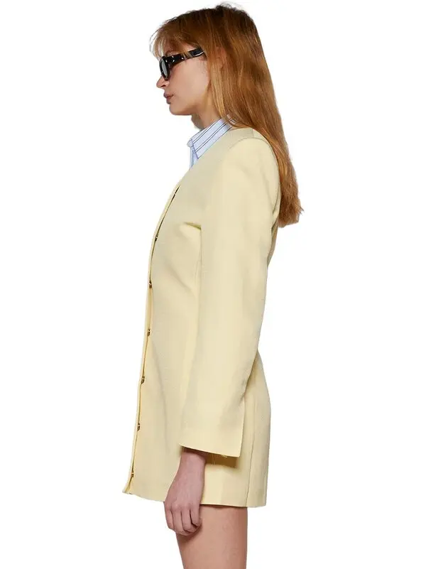 Jacquemus La Robe Cubo Mini Dress - Pale Yellow