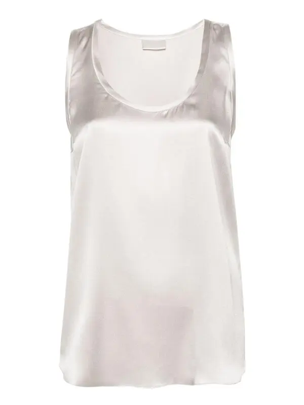 Brunello Cucinelli Satin Tank Top - Neutrals