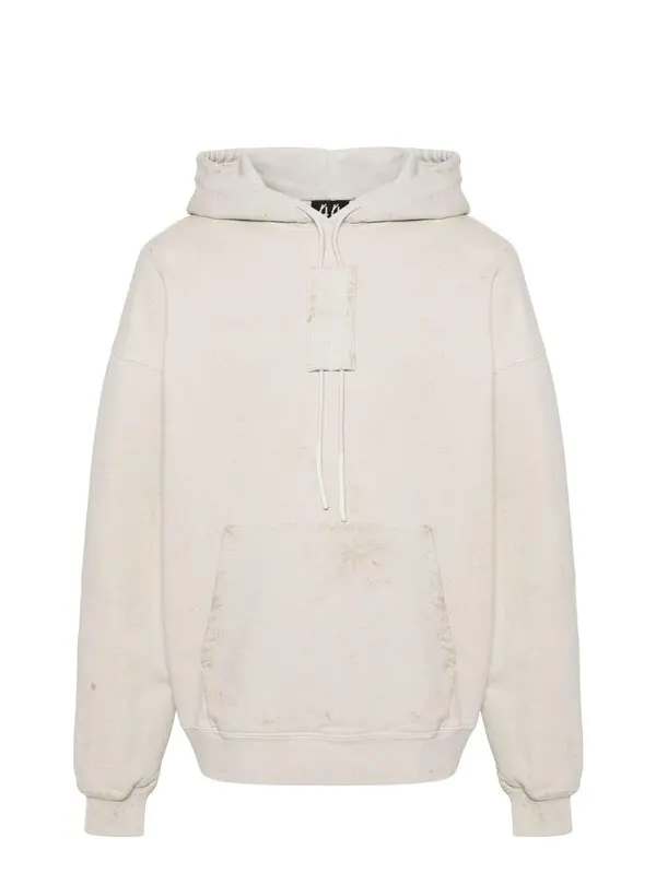 44 LABEL GROUP Trip Distressed Hoodie - Neutrals