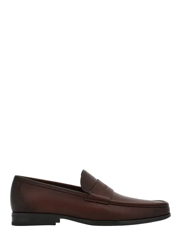 FERRAGAMO Signature Loafers - Brown