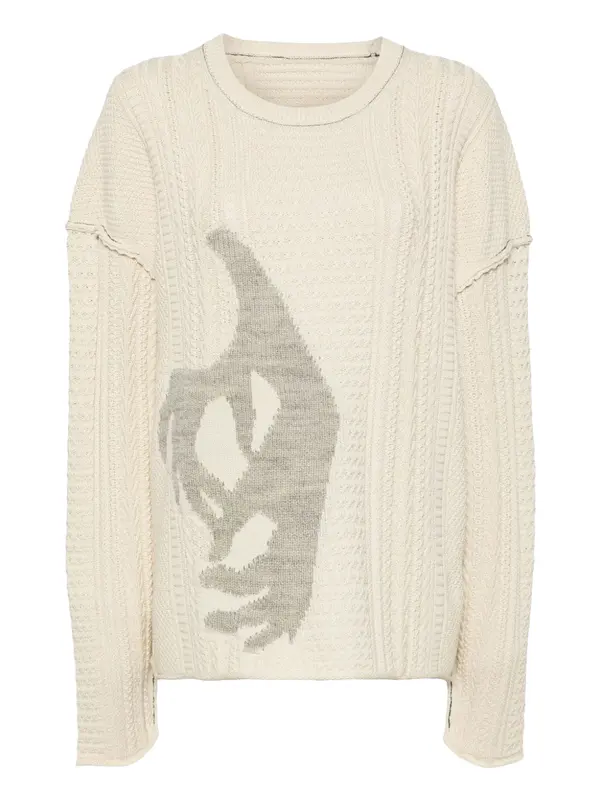 Y’s Chunky Knit Wool Jumper - White