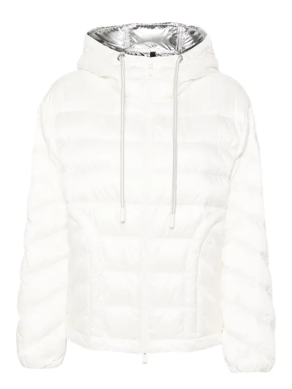 Moncler Delfo Hooded Down Jacket - Neutrals