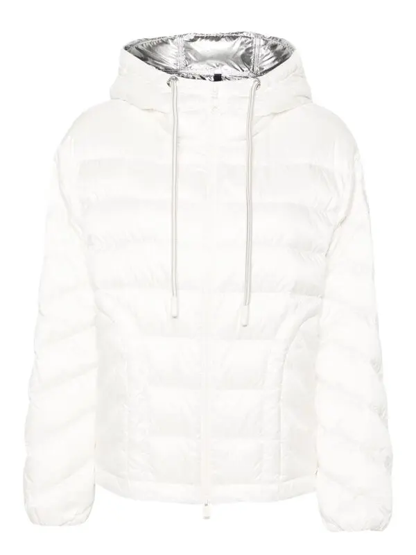 Moncler Delfo Hooded Down Jacket - Neutrals