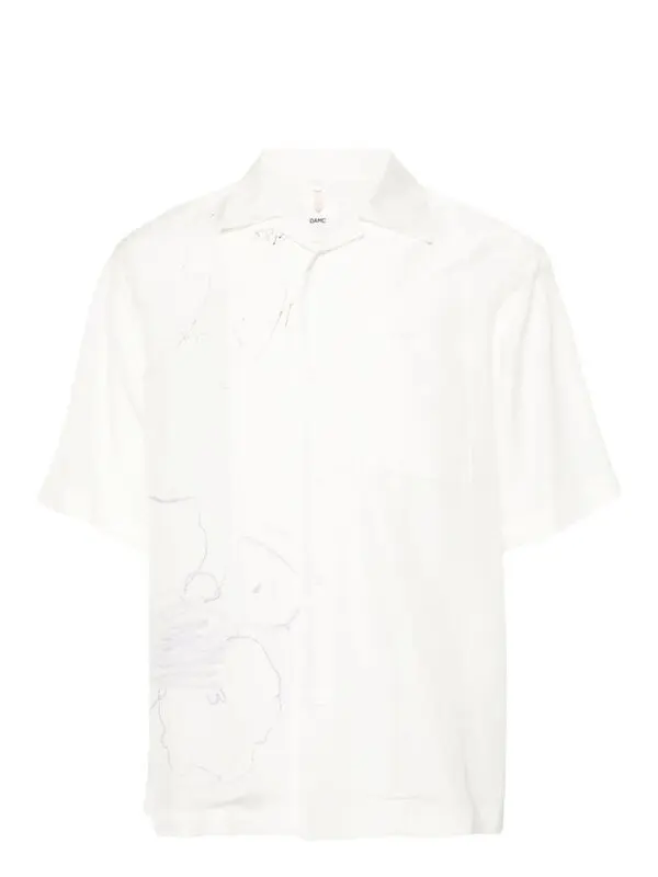OAMC Sketch-print Short-sleeve Shirt - White