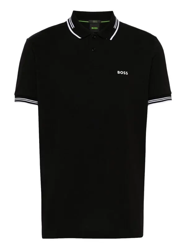 BOSS Logo-print Polo Shirt - Black