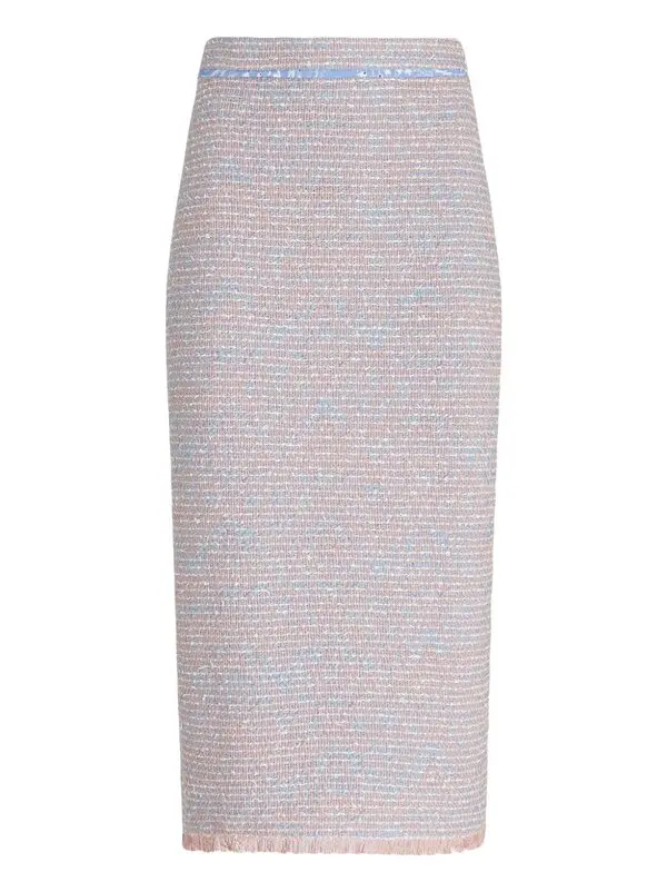 Etro Bouclé Midi Pencil Skirt - Pink