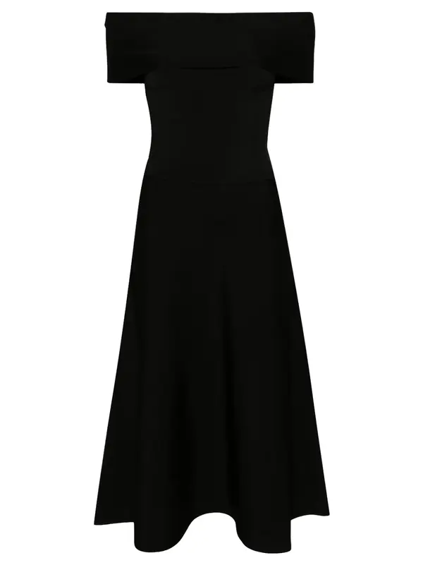 Fabiana Filippi Boat-neck Knit Midi Dress - Black