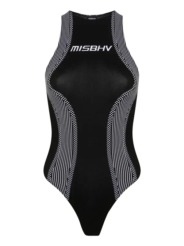 MISBHV Logo-jacquard Performance Bodysuit - Black