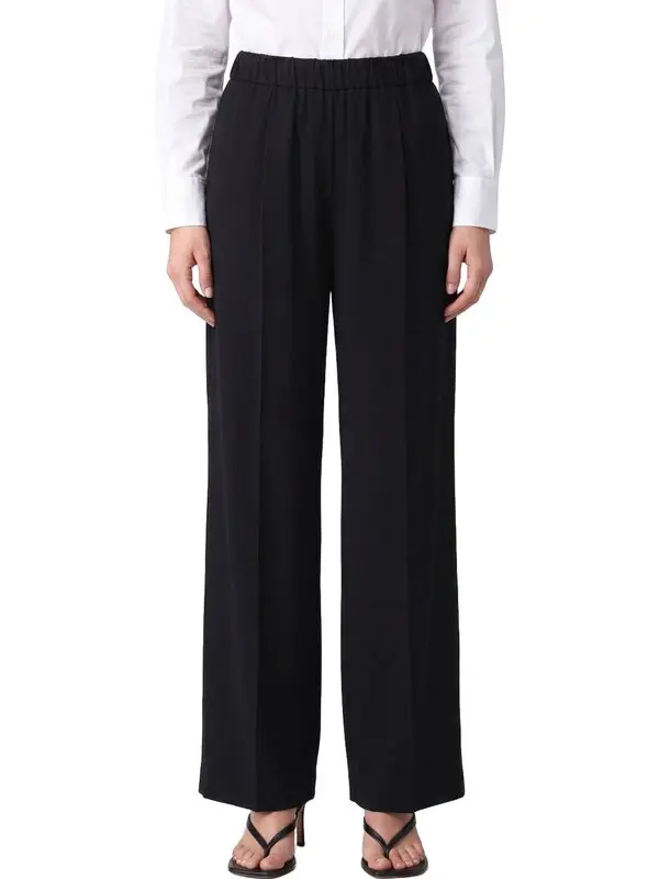JIL SANDER Wide Leg Trousers - Black