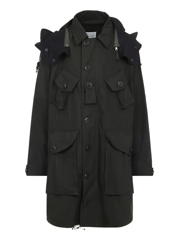 MAISON MARGIELA Buttoned Cotton Jacket - Black