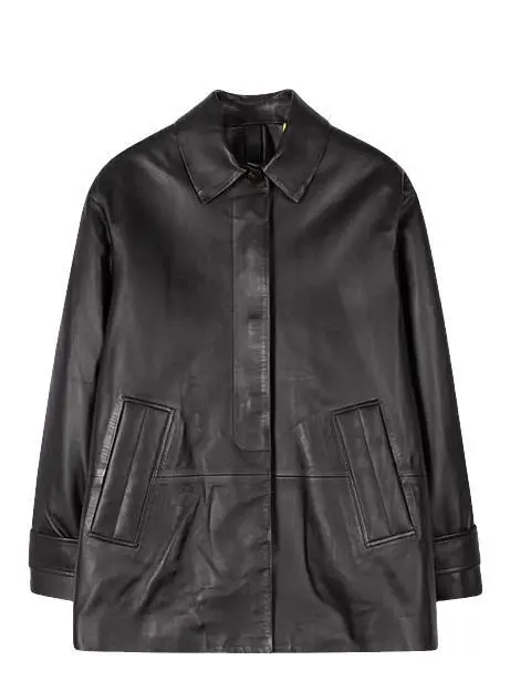 Paul Smith Leather Swing Jacket - Black