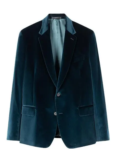 Paul Smith The Soho Tailored-fit Velvet Blazer - Blue