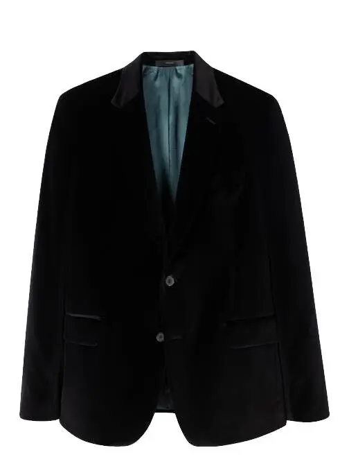 Paul Smith Tailored-fit Velvet Blazer - Black