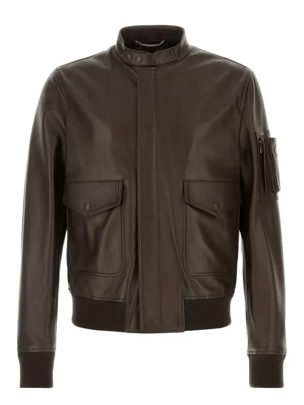Dolce & Gabbana Leather Jacket - Brown