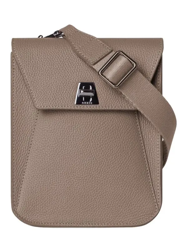 Akris Mini Anouk Leather Crossbody Bag - Taupe