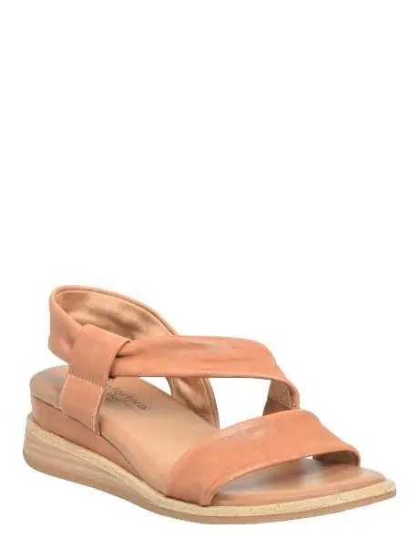 COMFORTIVA Marcy Wedge Slingback Sandals - Luggage