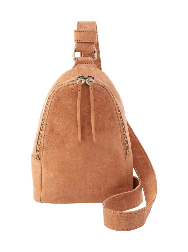 Hobo Fern Leather Sling Bag - Whiskey