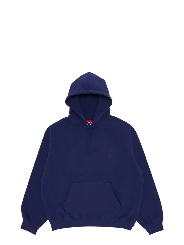 Supreme Satin Appliqué Hooded Sweatshirt - Blue