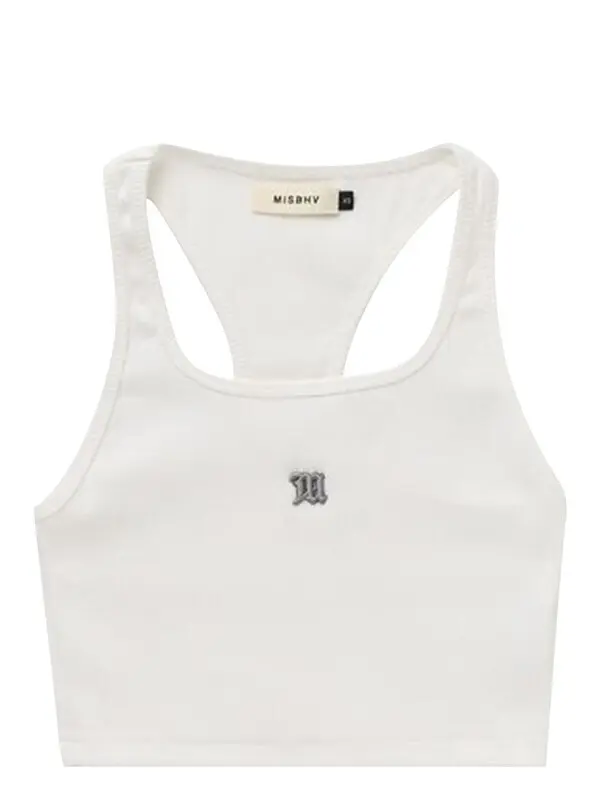 MISBHV Cropped Tank Top - White