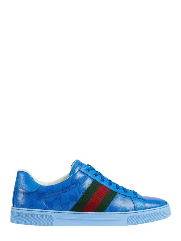 Gucci Ace Gg Crystal Canvas Sneakers - Blue