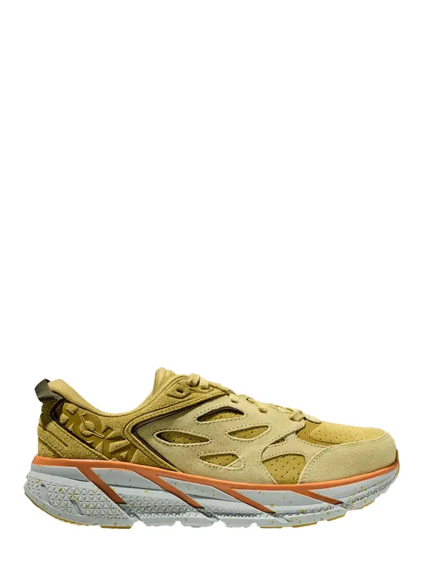 HOKA® Clifton L Suede Sneakers - Gold