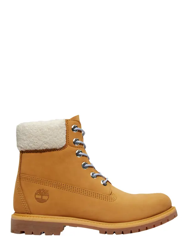 Timberland 6-inch Premium Boots With Fur Collar - Tan