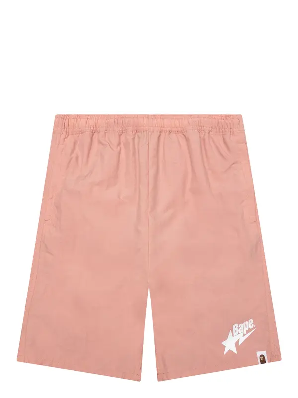 A BATHING APE Logo Beach Shorts - Pink