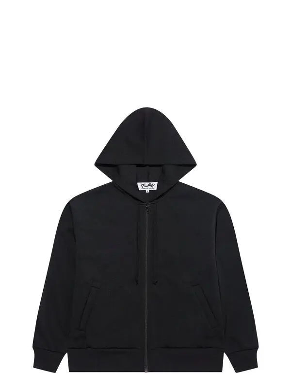 Play Comme Des Garcon X Invader Pixel Heart Zip Hoodie - Black